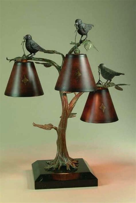 Bird Branch Table Lamps Raven Lamps Antique Style Bird Lamp Lamp