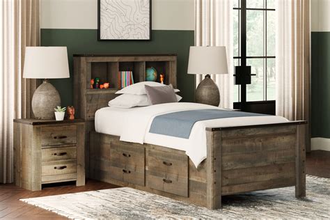 Ashley Signature Design Trinell B446b17 Twin Bookcase Bed With 2