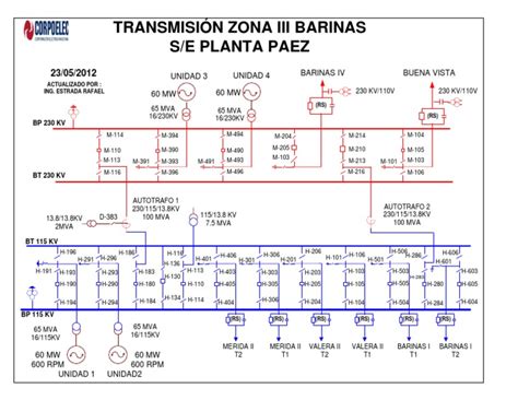 Diagrama Unifilar Subestacion Planta Paez 23 05 12 Pdf