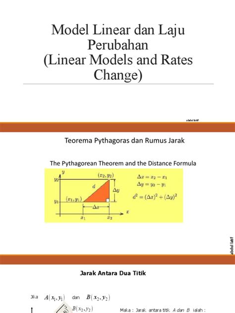 Model Linear Dan Laju Perubahan Pdf