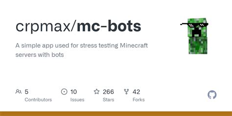 GitHub Crpmax Mc Bots A Simple App Used For Stress Testing Minecraft Servers With Bots