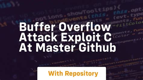 Buffer Overflow Attack Exploit C At Master Github Youtube