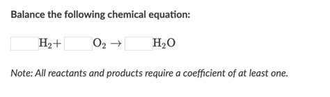 Solved Balance The Following Chemical Equation H2o2→h2o
