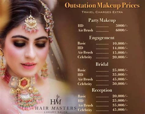 Makeup Outdoor Price Makeup Price List Makeup Prices Bridal Makeup
