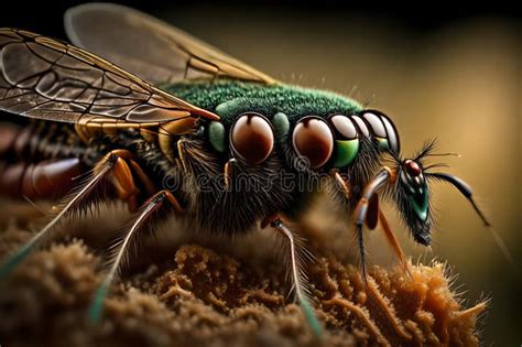 Macroscopic Close Up Of A Small Insect Bug Spider Fly Stock Illustration Illustration Of