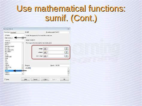 Advanced Spreadsheets Mathematical Functions