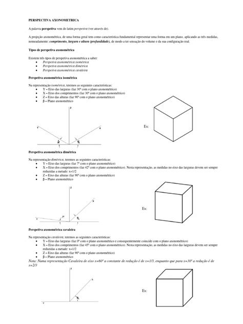 Perspectiva Axonometrica Apont Pdf Pdf