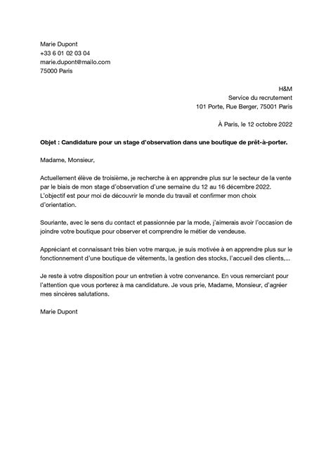 Lettre De Motivation Stage 18 Modèles De Lettre De Motivation En Word