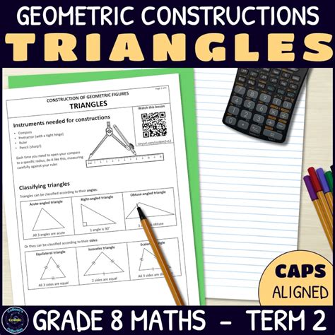 Constructing Triangles Grade 8 Maths Term 2 Lesson 12 Caps Colleens Cosmic Collection