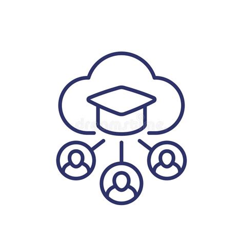 Lms Icon Learning Management System Flat Vector Stock Vector