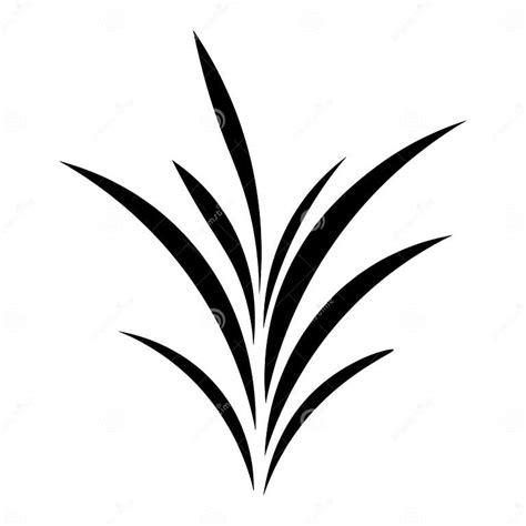 Icono De Pasto De Hoja Vectorial Negro En Fondo Blanco Ilustración Del