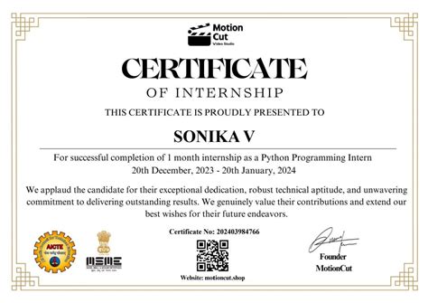 Sonika Vankadari On Linkedin Motioncut Pythonprogramming Internship
