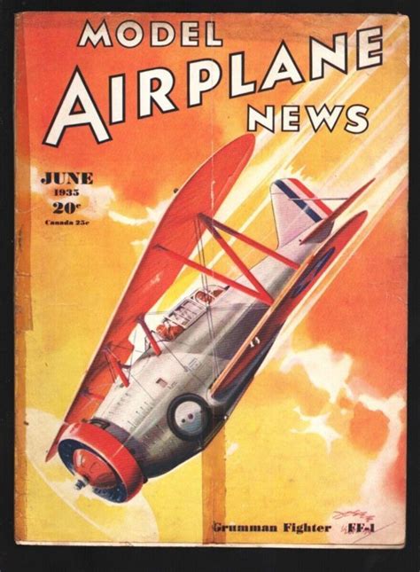 Model Airplane News 6 1935 Grumman Fighter Ff 1 Kotula Cover Art