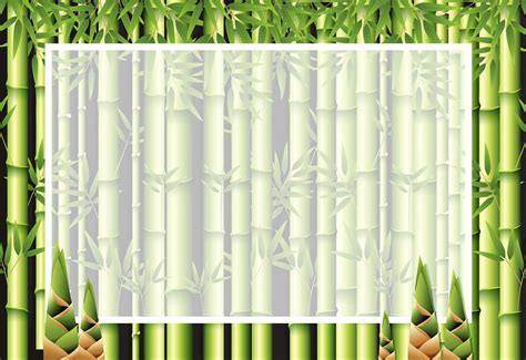 Beautiful Nature Bamboo Frame Template 1361137 Vector Art At Vecteezy