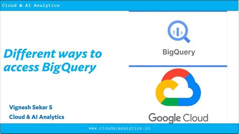 different ways to access bigquery youtube