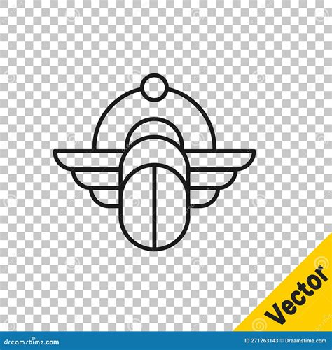 Winged Beetle And Sacred Geometry Mystical Scarab And Triple Moon