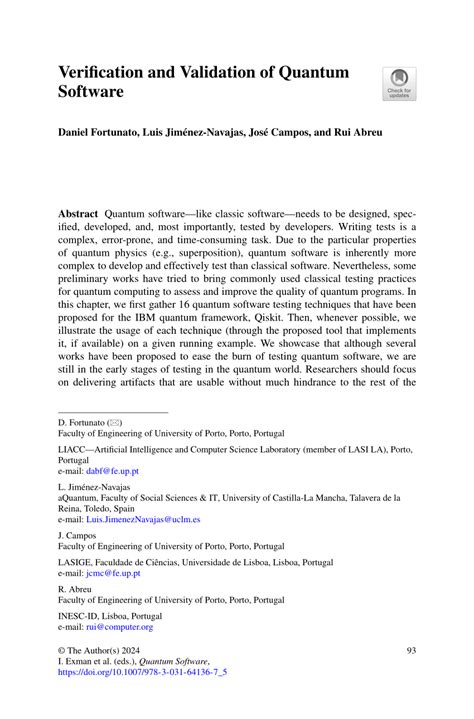 pdf verification and validation of quantum software