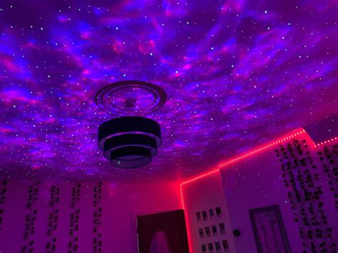 Galaxy Led Room With Purple Lights And Stars