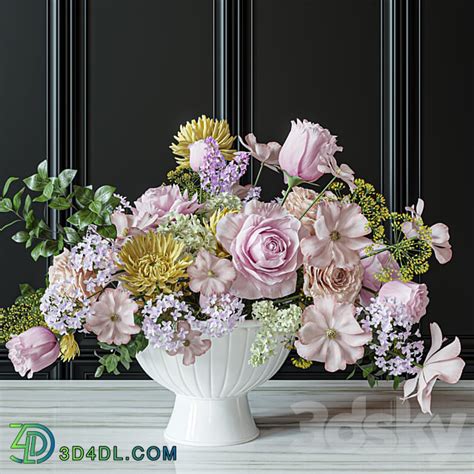 دانلود آبجکت Flower Set 032 Centerpiece 3d Models مرجع دانلود آبجکت