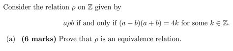 Solved Consider The Relation P On Z Given By A 6 Marks