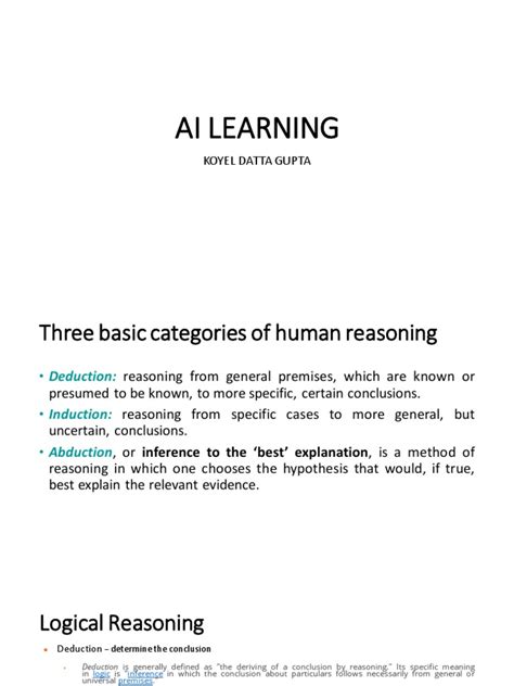 Ai Learning Pdf Inductive Reasoning Deductive Reasoning
