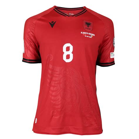 Kristjan Asllani Albania Andorra Matchwornshirt
