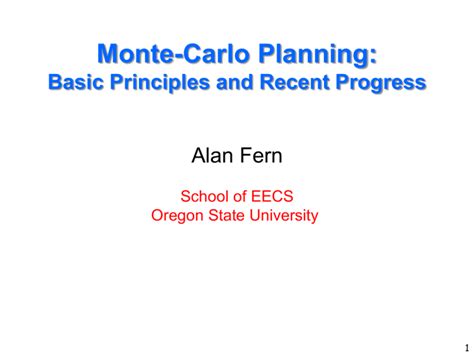 Monte Carlo Planning Tutorial