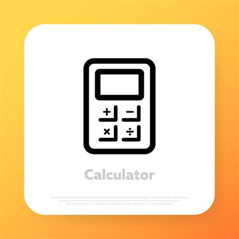 Premium Vector Calculator Icon Calculate Budget Vector Line Icon