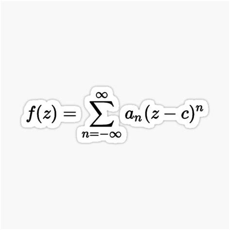 Laurent Series Complex Analysis Basics Dark Version Sticker For Sale By Noethersym Redbubble