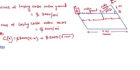 Minimizing Power Line Costs A Power Line Is Constructed From A Power Station At Point A To An