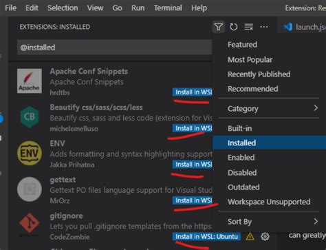 Visual Studio Code Intellisense Autocomplete Not Working For Wsl In