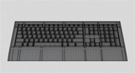 3d Model Computer Keyboard Logitech K740 Turbosquid 1333377