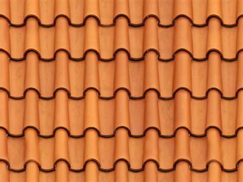Terracotta Roof Tile Texture Seamless 03483