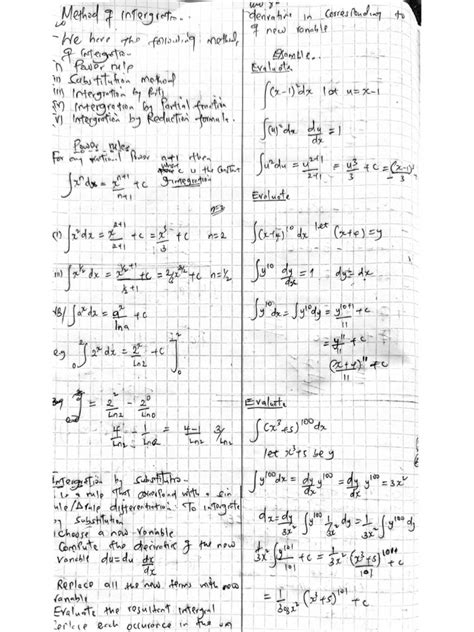 Math Integration Pdf