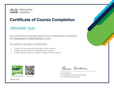 Abhishek Vyas On Linkedin Completed Introduction To Data Science Course On Cisco