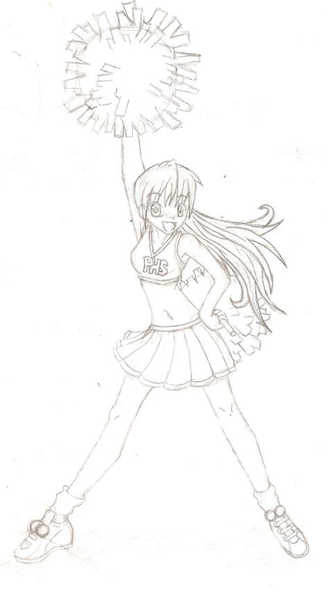 Cheerleader Anime Drawing At Dianne Butler Blog