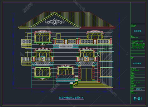 别墅室外装修cad施工图， 别墅cad建筑施工图纸下载 易图网