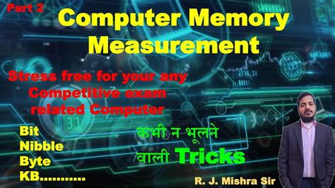 Computer Part 2 Computer Memory Unit Easy Explanation Concept Clarification By R J Mishra