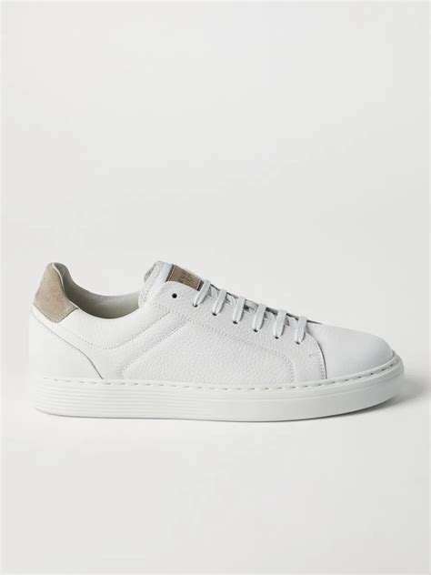Brunello Cucinelli 브루넬로 쿠치넬리 패널 로우탑 스니커즈 화이트 Farfetch Kr