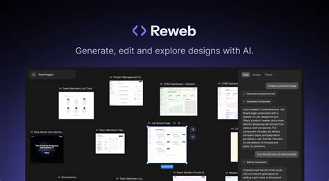 reweb — the visual builder for developers