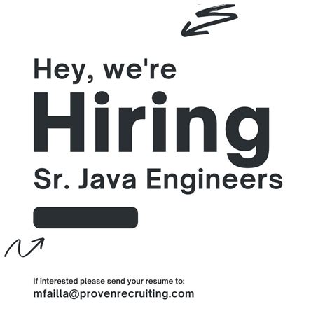 Maria Failla On Linkedin We Are Looking For Sr Java Engineers For A Few Of Our Clients Within The