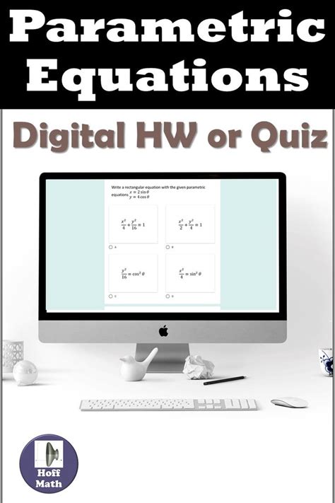Parametric Equations Worksheet Print And Digital Parametric Equation Equations Formative