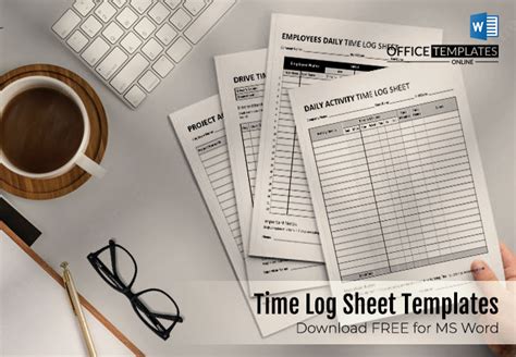 8 Printable Free Time Log Sheet Templates For Ms Word