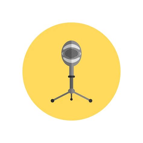 Microphone Design Flat Isolated Stock Vector By ©robuart 114064284