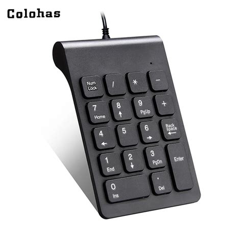 18 keys mini numeric keyboard laptop usb 2 0 wired keypad black white