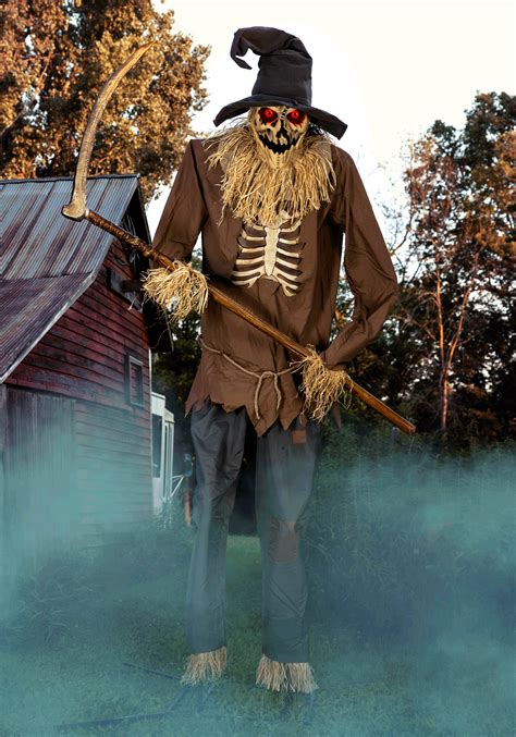 12ft Animatronic Scarecrow Decoration Tekky Halloween Animatronics