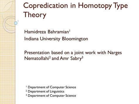 Pdf Copredication In Homotopy Type Theory