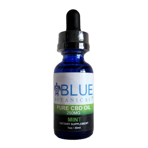 Pure Cbd Oil Mint 250mg Blue Botanicals