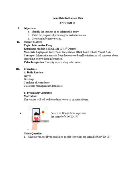 Informative Semi Detailed Lp Week 2 Ths English 10 Pdf Essays Teachers