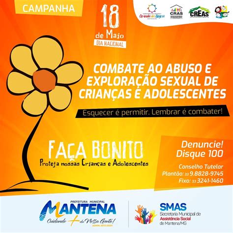 18 De Maio Dia Nacional De Combate Ao Abuso E À ExploraÇÃo Sexual De